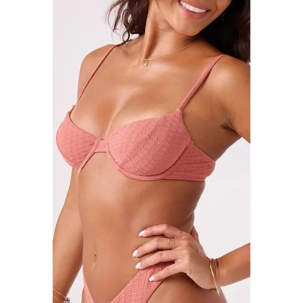 Roxy Haleiwa Underwire Bikini Top - Canyon Rose