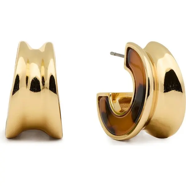 Kate Spade New York Huggie Hoop Earrings - Tortoise