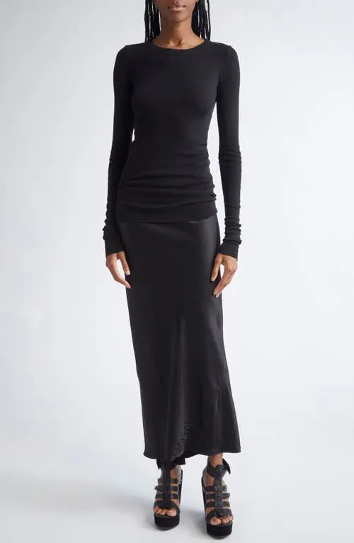 Rick Owens Bias Cut Cupro Skirt - Black