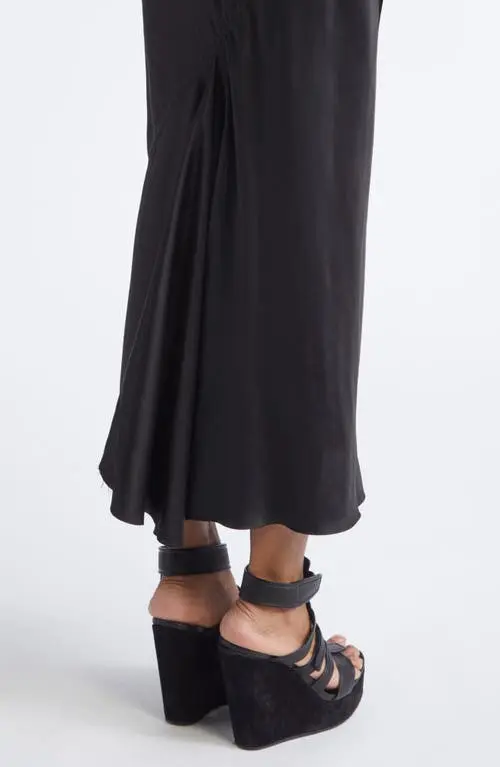 Rick Owens Bias Cut Cupro Skirt - Black