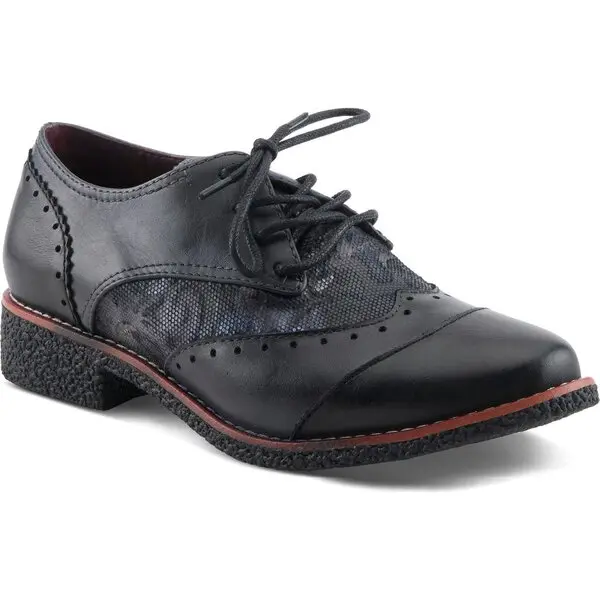 SPRING STEP SHOES Bargiasti Leather Derby - Black Multi