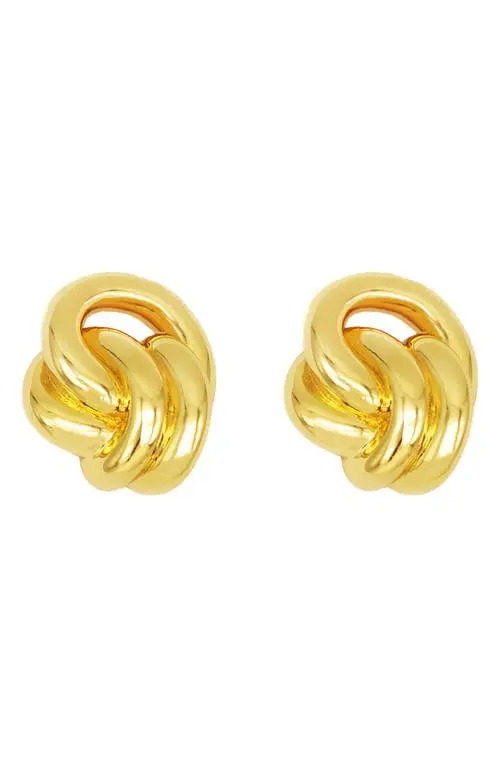 PETIT MOMENTS Miami Knot Stud Earrings - Gold