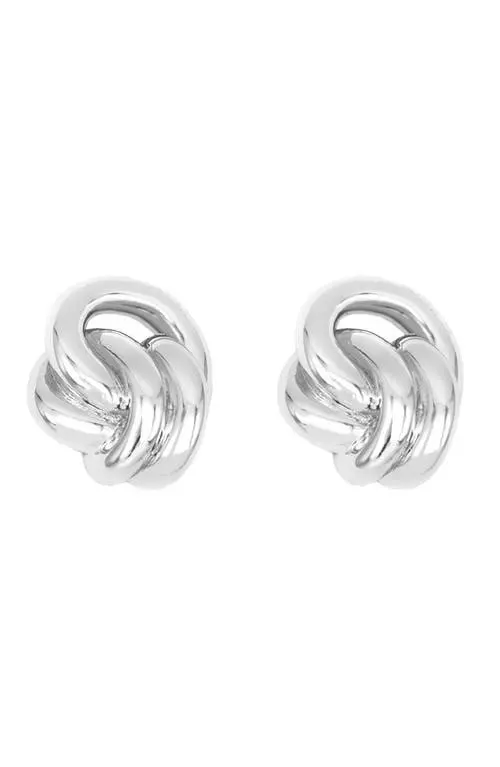 PETIT MOMENTS Miami Knot Stud Earrings - Silver
