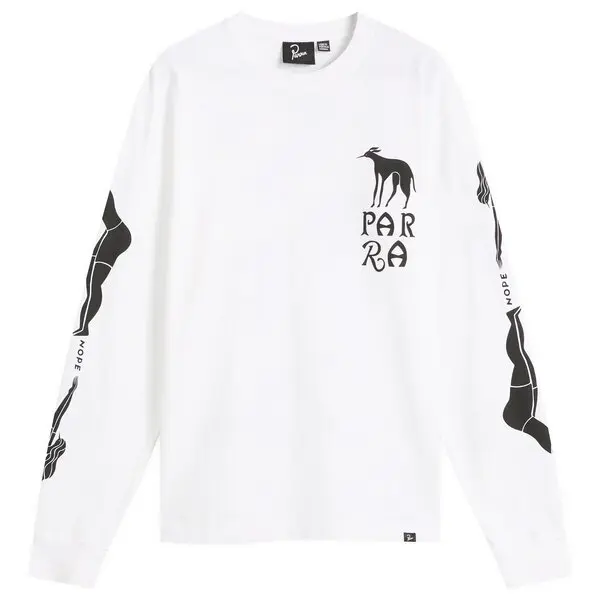 PARRA Dog Training Long Sleeve T-shirt - White