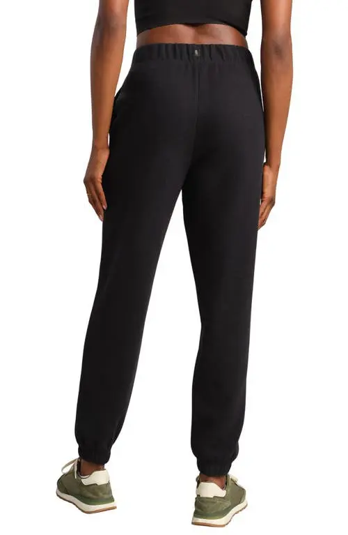 RHONE Signature Ribbed Joggers - Pure Black