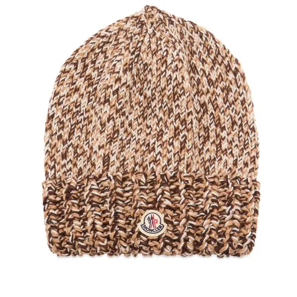 Moncler Wool Beanie - Medium Brown