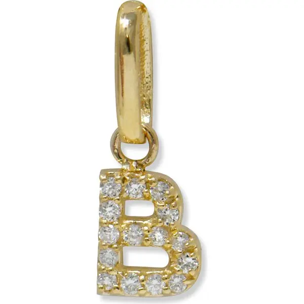 Anzie Love Letter Pavé Diamond Charm - Clear - B