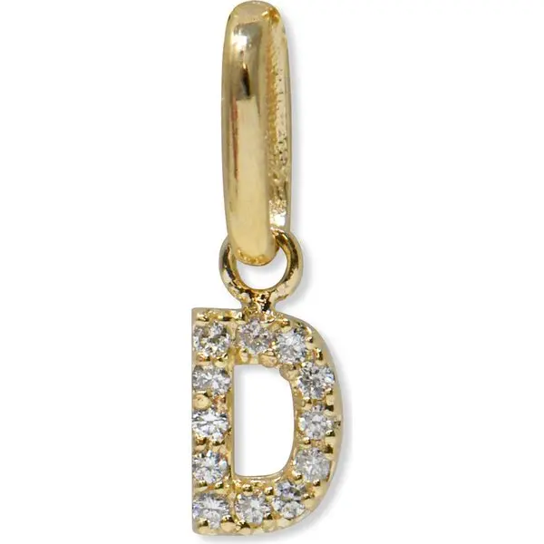 Anzie Love Letter Pavé Diamond Charm - Clear - D