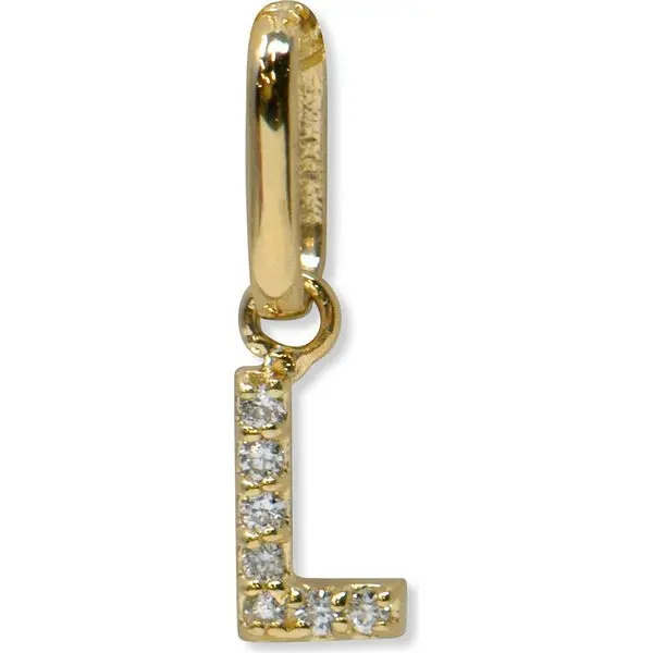 Anzie Love Letter Pavé Diamond Charm - Clear - L