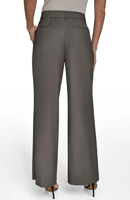 Donna Karan New York Flat Front Pinstripe Wide-leg Pants