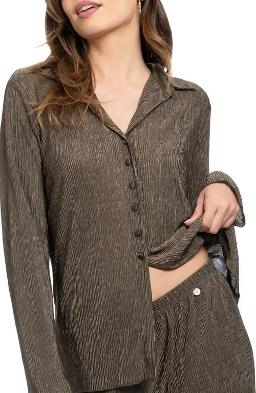 MIDNIGHT BAKERY Rib Pajamas - Olive