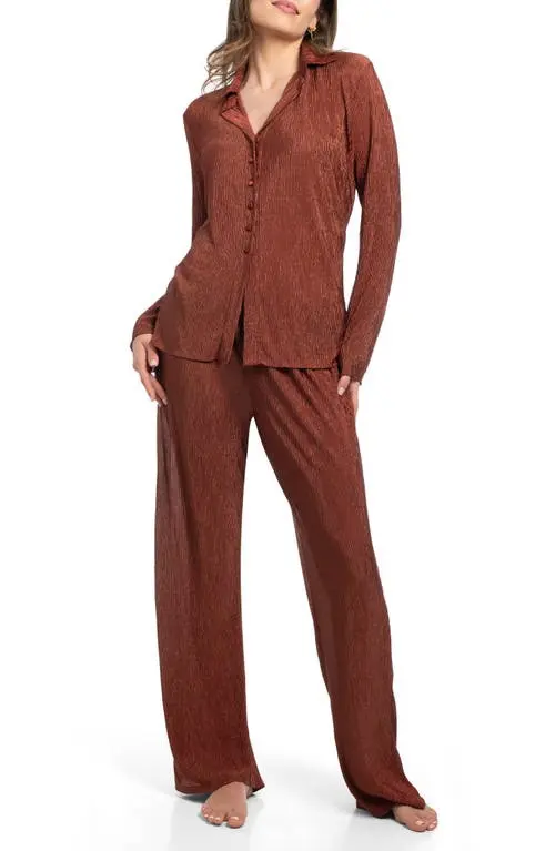 MIDNIGHT BAKERY Rib Pajamas - Rust