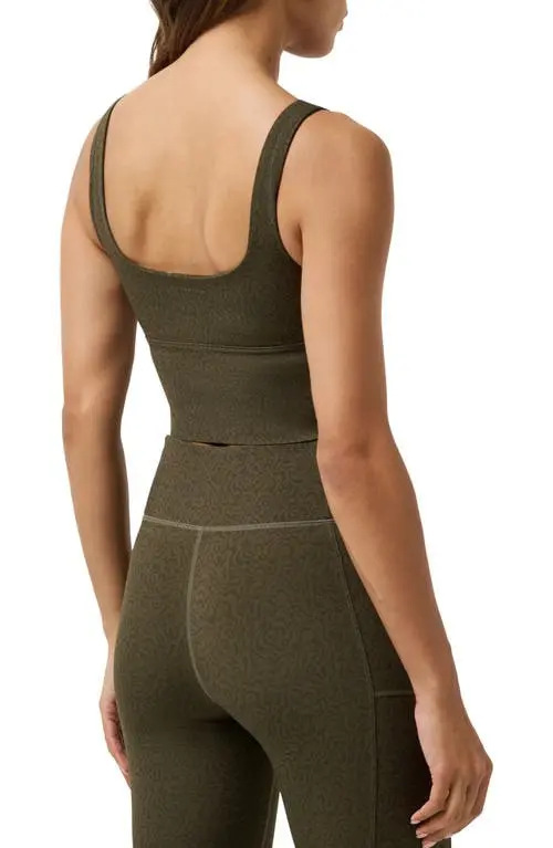 Travis Mathew Moveknit Crop Tank - Grape Leaf Multi