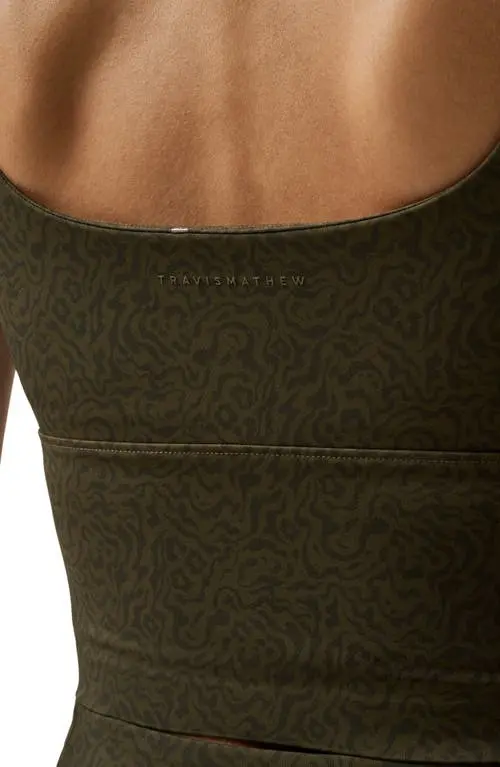 Travis Mathew Moveknit Crop Tank - Grape Leaf Multi