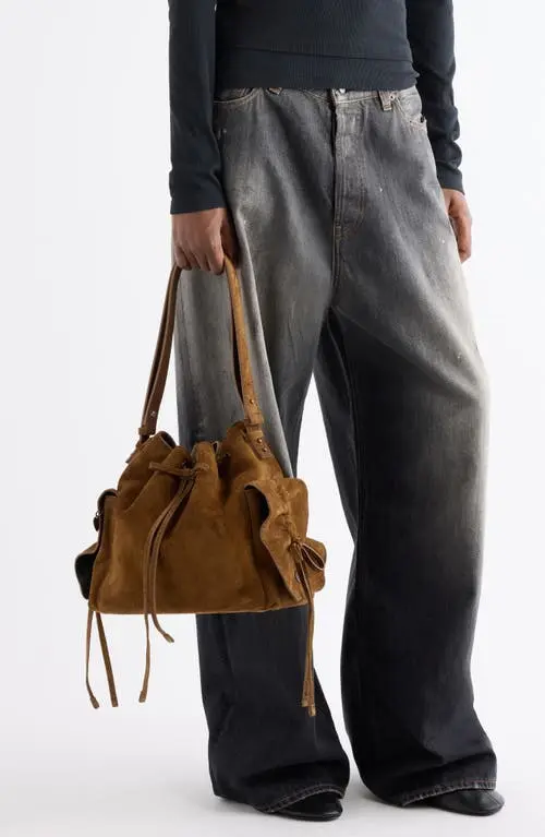 Acne Studios Multipocket Suede Bucket Bag
