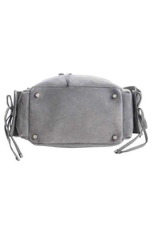 Acne Studios Multipocket Suede Bucket Bag - Cold Grey