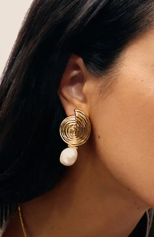 MISSOMA Spiral Detachable Pearl Drop Earrings