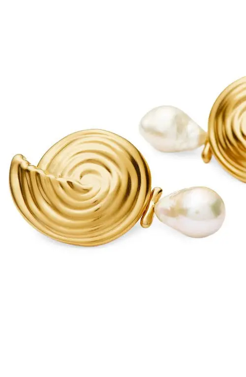 MISSOMA Spiral Detachable Pearl Drop Earrings
