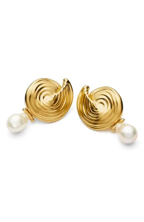 MISSOMA Spiral Detachable Pearl Drop Earrings