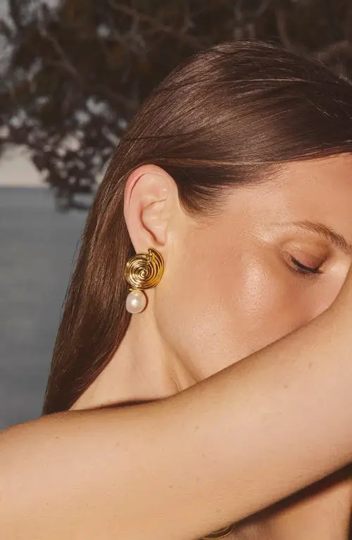 MISSOMA Spiral Detachable Pearl Drop Earrings