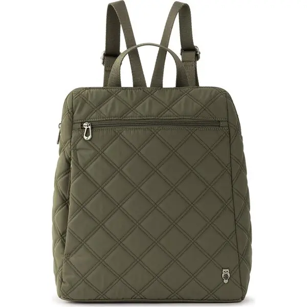 SAKROOTS Arlo Quilted Backpack - Olive Diamond Quilted