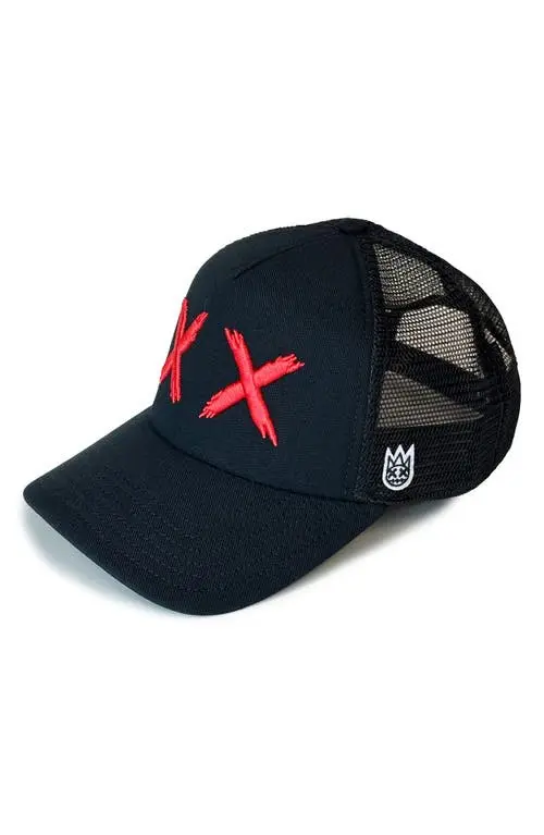 CULT OF INDIVIDUALITY Logo Graphic Trucker Hat - Black/red