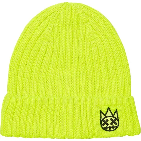 CULT OF INDIVIDUALITY Shimuchan Logo Beanie - Neon Yellow