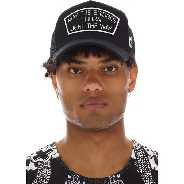 CULT OF INDIVIDUALITY Bridges Mesh Trucker Hat - Black