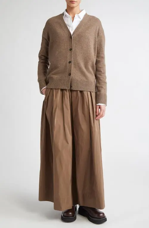 Max Mara Aloe Pleated Maxi Skirt - Brown