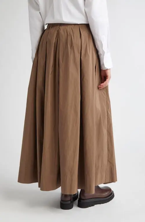 Max Mara Aloe Pleated Maxi Skirt - Brown
