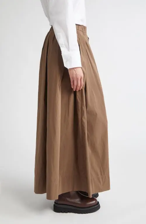 Max Mara Aloe Pleated Maxi Skirt - Brown