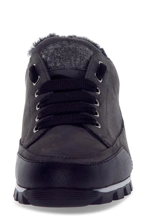 CANDICE COOPER Runlo Genuine Shearling Lined Waterproof Sneakers - Black Anthracite