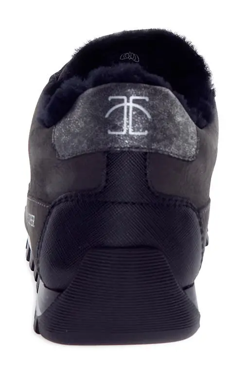 CANDICE COOPER Runlo Genuine Shearling Lined Waterproof Sneakers - Black Anthracite
