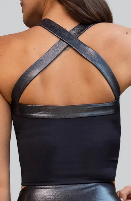 Heroine Sport Nova Metallic Trim Longline Sports Bra