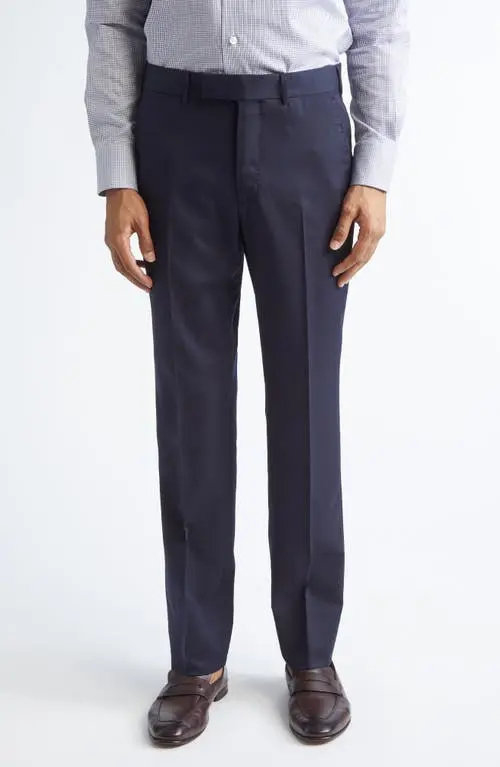 Zegna Centoventimilia Wool Trousers - Navy Blue
