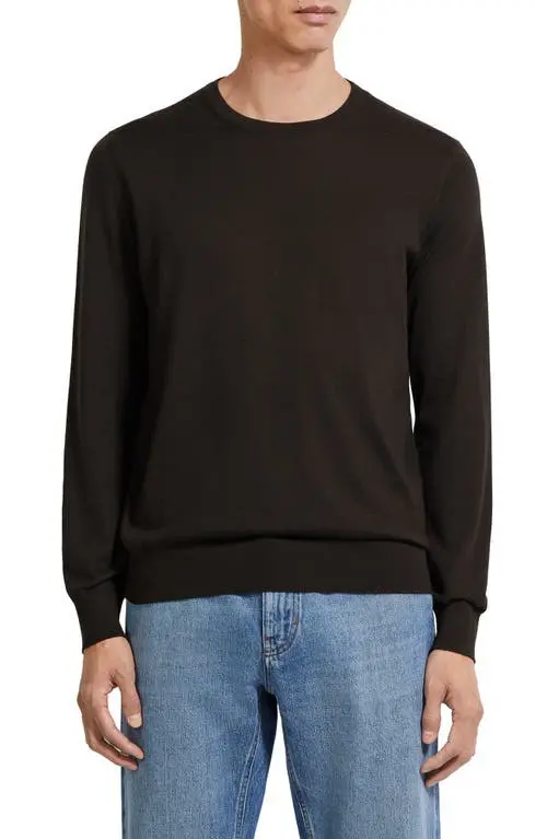 Zegna Cashseta Mélange Cashmere & Silk Sweater - Dark Brown Melange