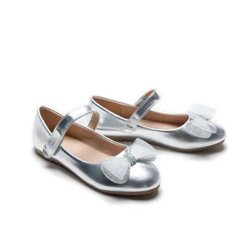 TULLEEN Lydia Bow Flats - Silver