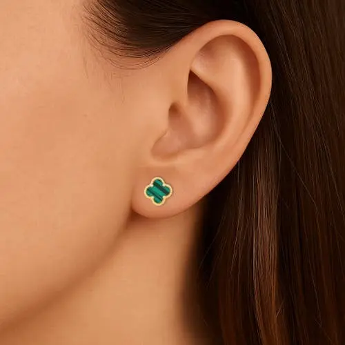DONATELLO GIAN Clover Bracelet And Earrings Set