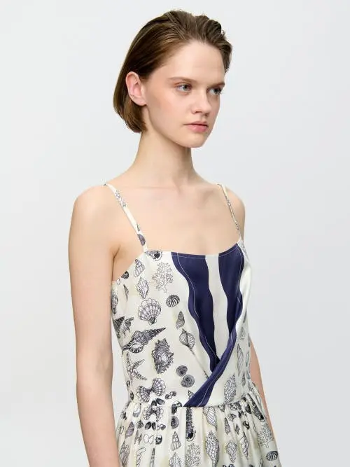 CALLAS MILANO Samantha Printed Silk Twill Dress