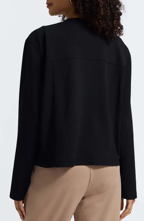 Foxcroft Crepe Knit Valerie Jacket - Black
