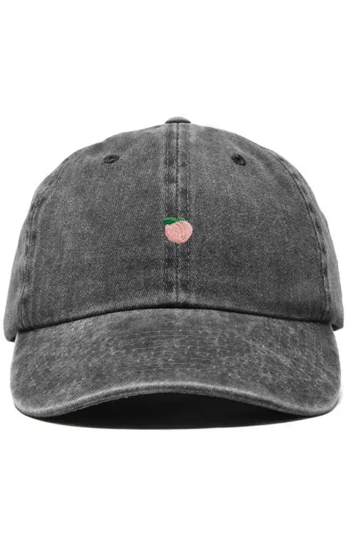 DALIX Lil Peach Dad Cap - Washed Black
