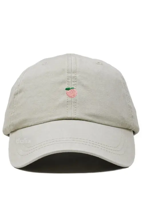 DALIX Lil Peach Dad Cap - Washed Stone White