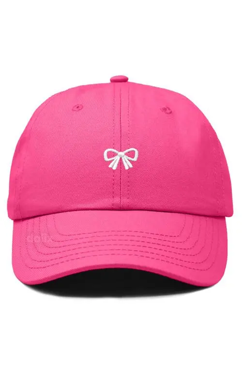 DALIX Bow Dad Cap - Hot Pink