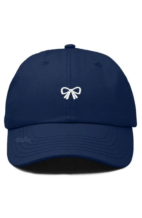 DALIX Bow Dad Cap - Navy Blue