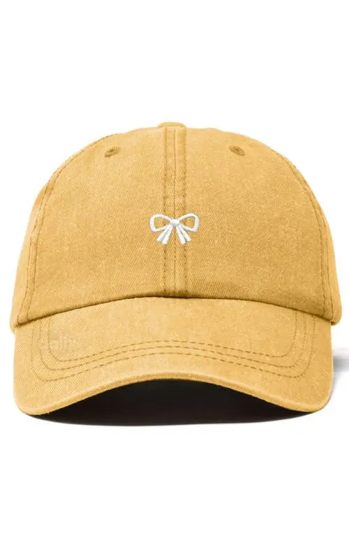DALIX Bow Dad Cap - Washed Gold