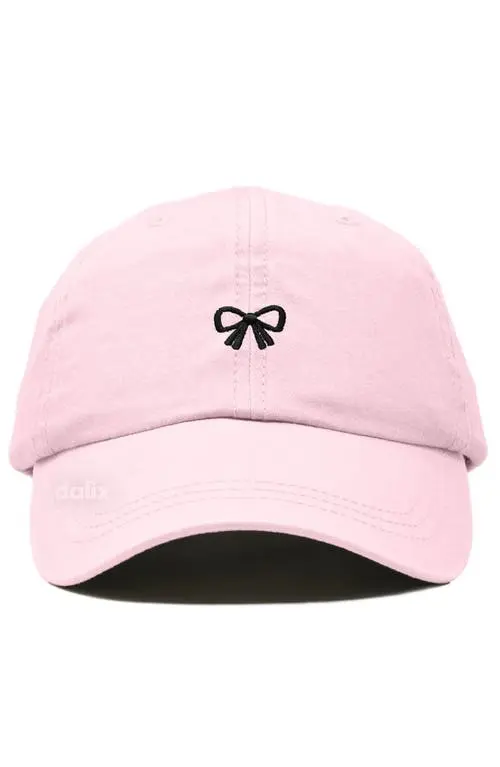 DALIX Bow Dad Cap - Washed Pink