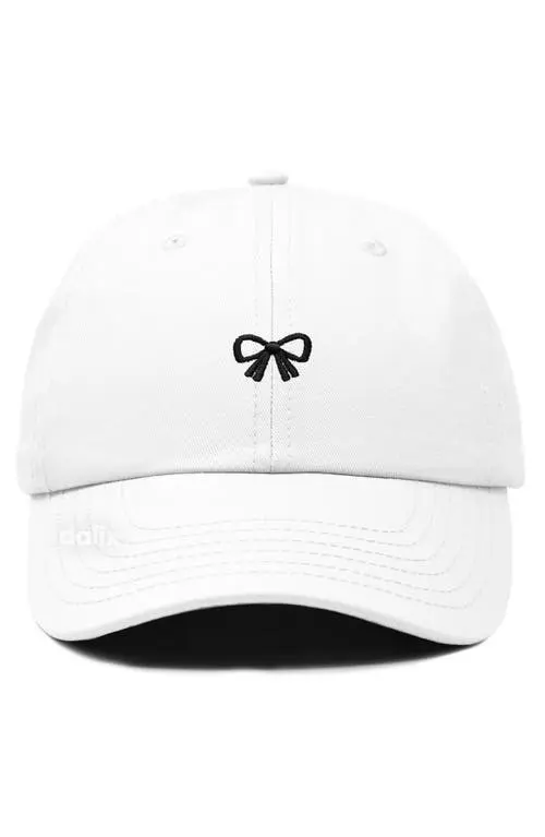 DALIX Bow Dad Cap - White