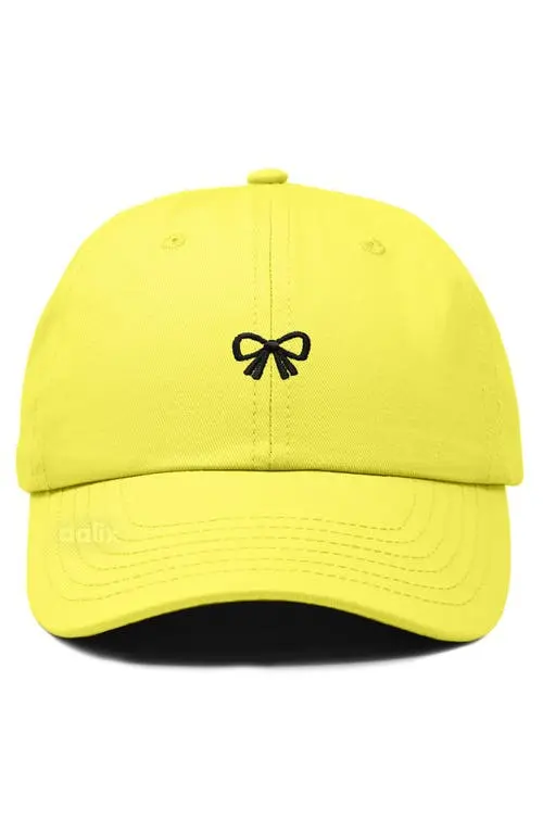 DALIX Bow Dad Cap - Yellow