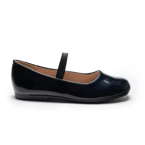 TULLEEN Satin Colette Mary Jane Flats - Black