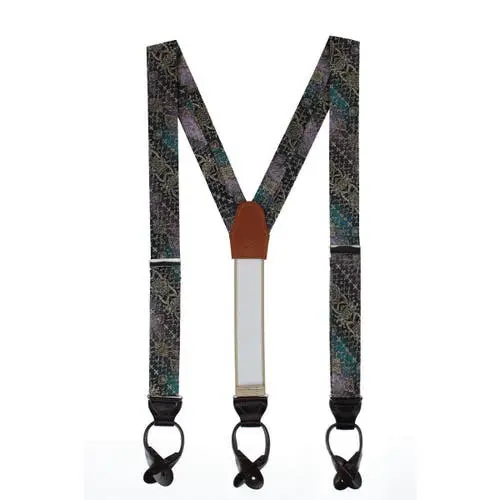 Trafalgar Brocade Silk Button End Novelty Brace - Multiple
